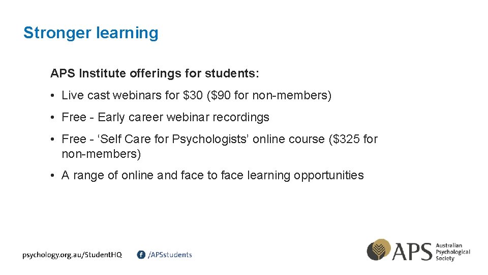 What is the APS Australias peak body and