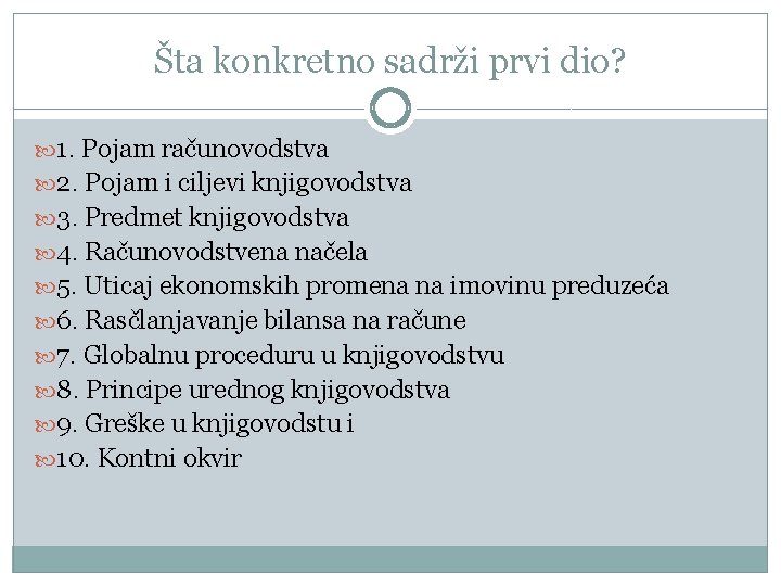 1 Predavanje PROF DR JELENA POLJAEVI Finansijsko raunovodstvo