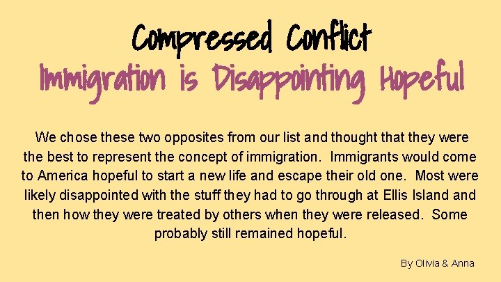 Immigration Metaphors Studio 1 Example created during lesson