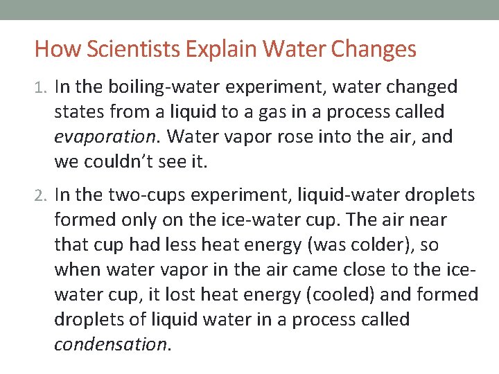 WATER CYCLE LESSON 2 B Can You Make