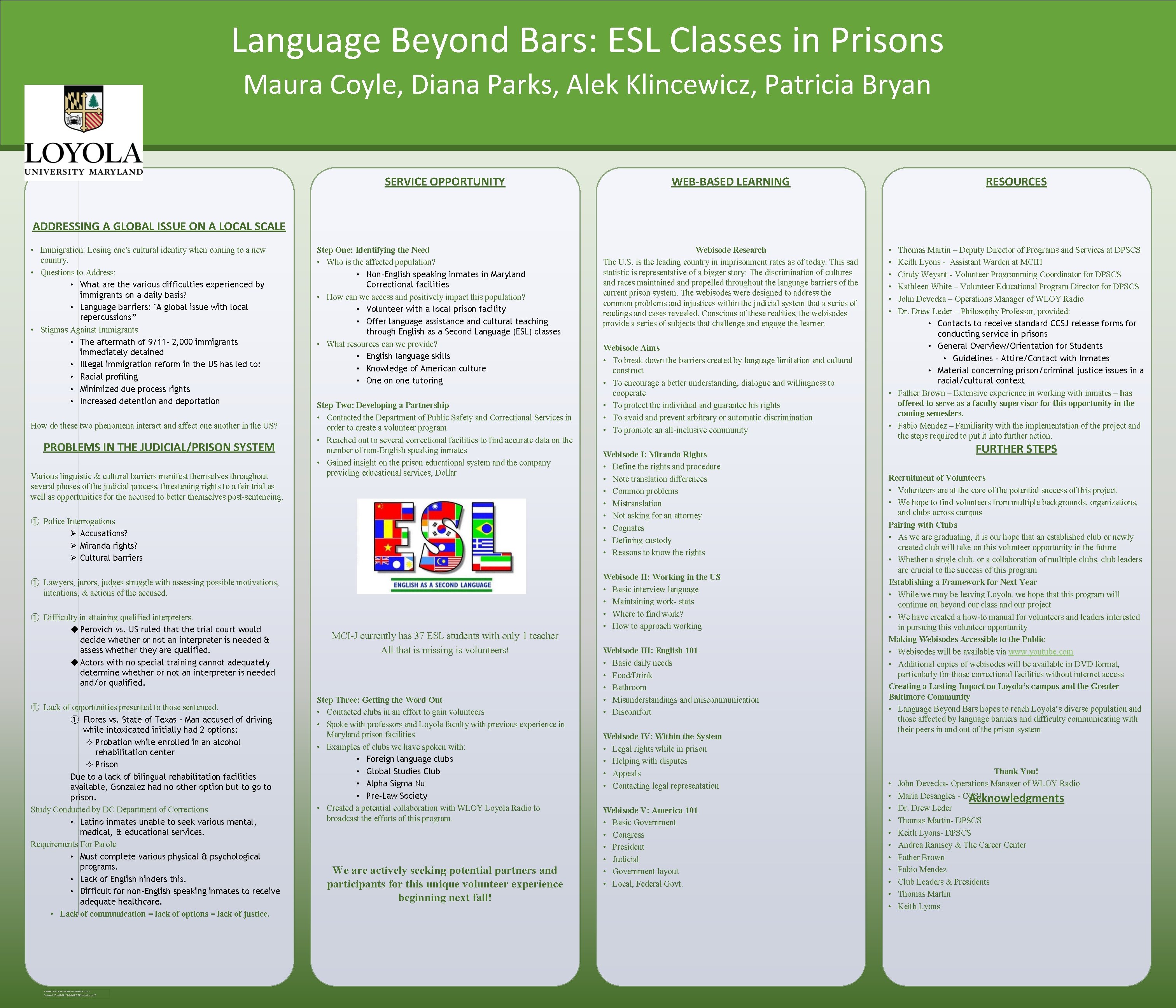 Language Beyond Bars ESL Classes in Prisons Maura