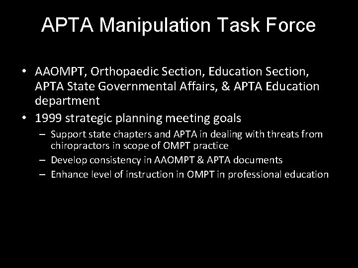 Position on Thrust Joint Manipulation Provided by Physical