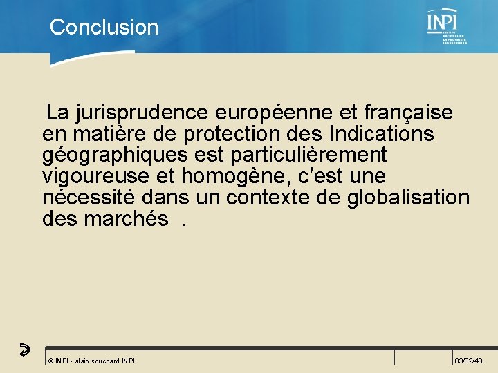 Exemples de jurisprudence protection des indications gographiques Alain