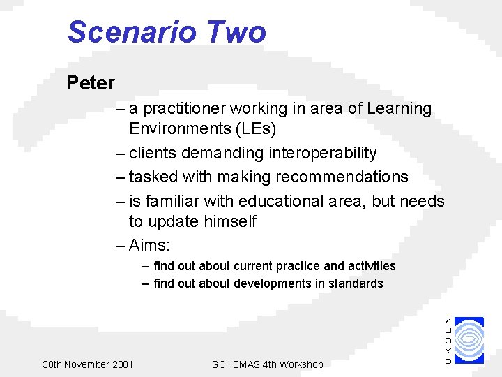 Using the SCHEMAS Forum Registry Sharing schemas progress