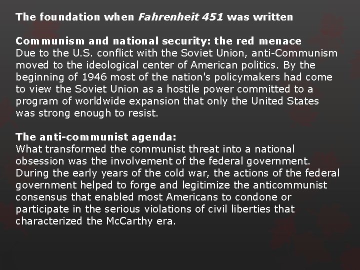 Intro to Fahrenheit 451 Lecture Notes Background and
