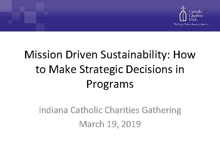 Mission Driven Sustainability How to Make Strategic Decisions