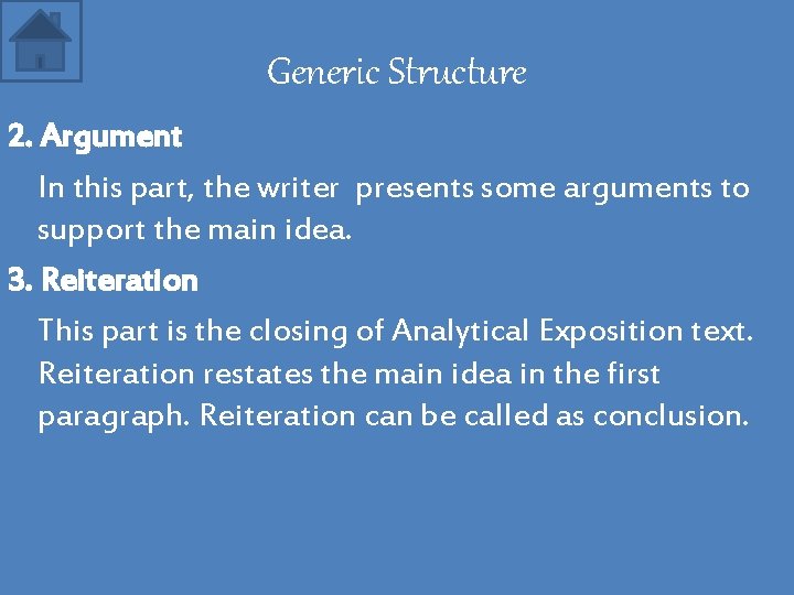 Analytical Exposition An overview Analytical Exposition 1 2
