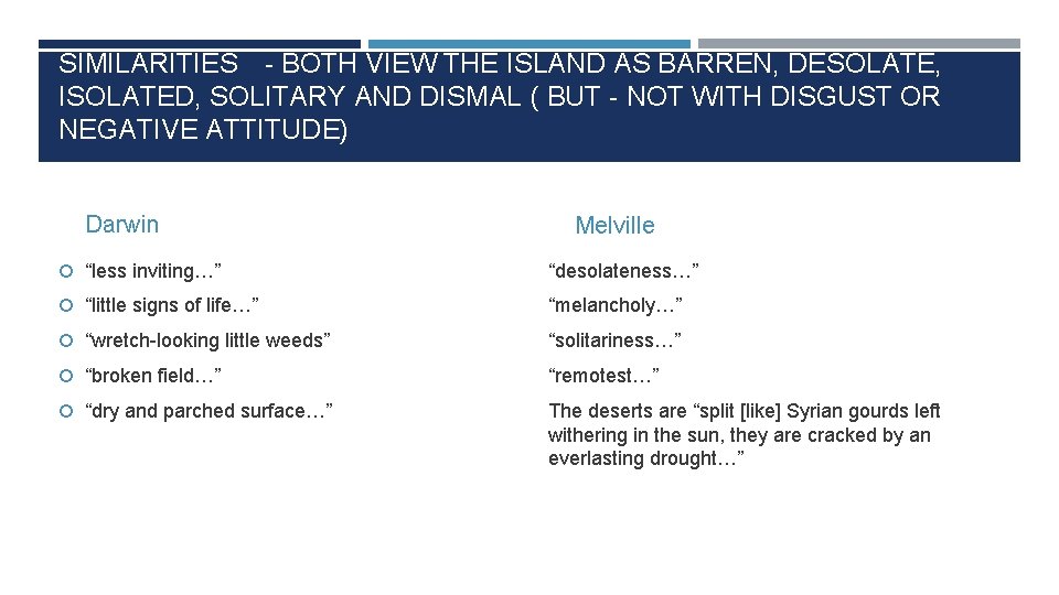 DUAL PASSAGE ANALYSIS THE GALAPAGOS ISLANDS DARWIN VS