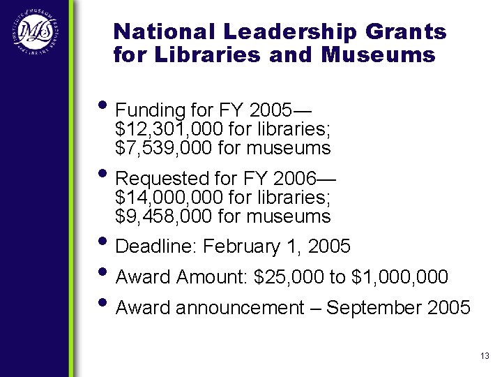 Institute of Museum and Library Services Update Coalition