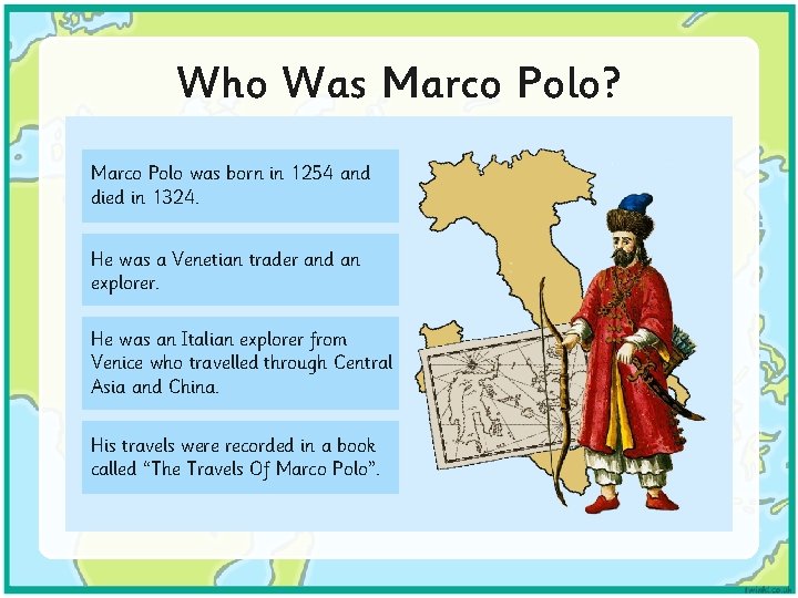 Who Was Marco Polo Marco Polo was born