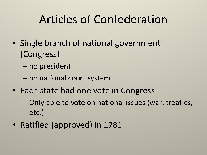What is a constitution not the U S