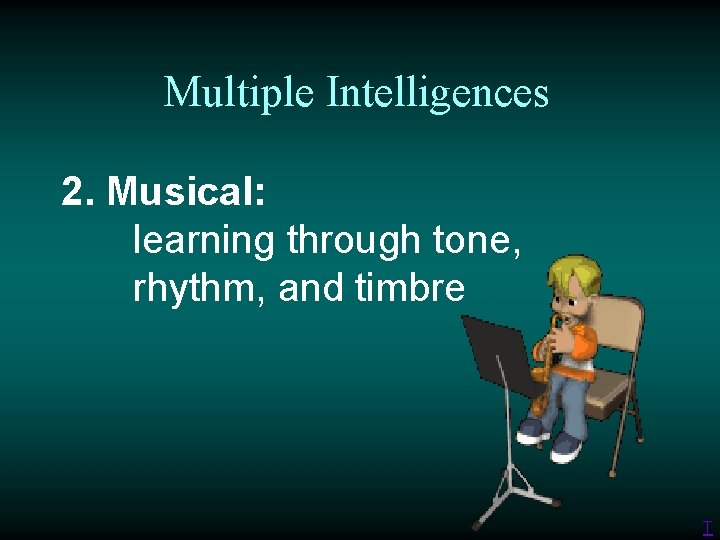 Multiple Intelligences Dr Howard Gardner of Harvard University