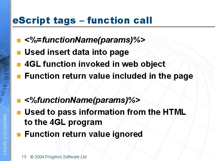 ps e Script Framework for Developing Browser based