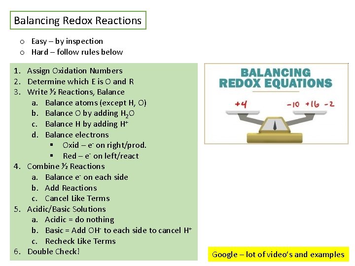 CHE 112 Spring 2021 Lecture 16 a Review