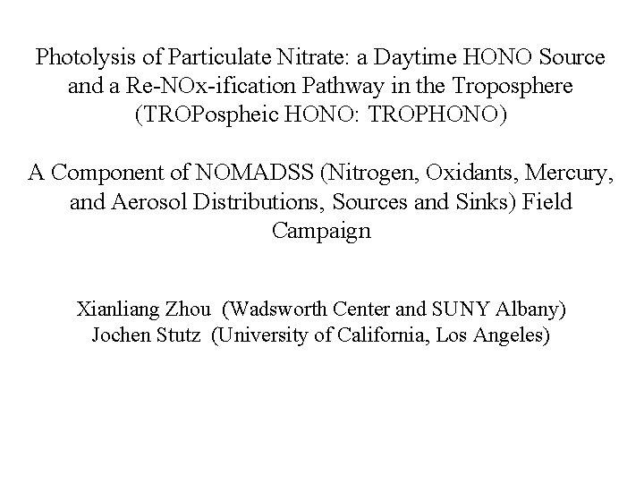 Photolysis of Particulate Nitrate a Daytime HONO Source