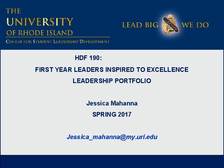 HDF 190 FIRST YEAR LEADERS INSPIRED TO EXCELLENCE