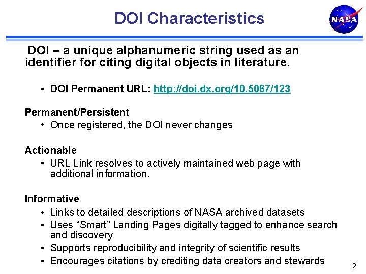 Digital Object Identifiers Update ESIP Data Stewardship Committee