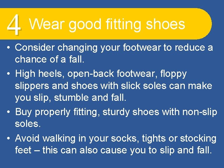 Ten top tips for staying steady Worried about