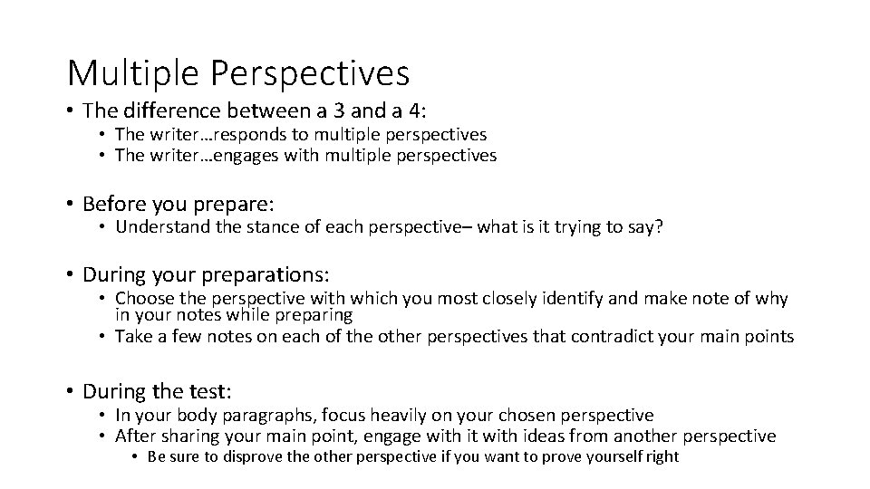 ACT Writing Ideas and Analysis Ideas and Analysis