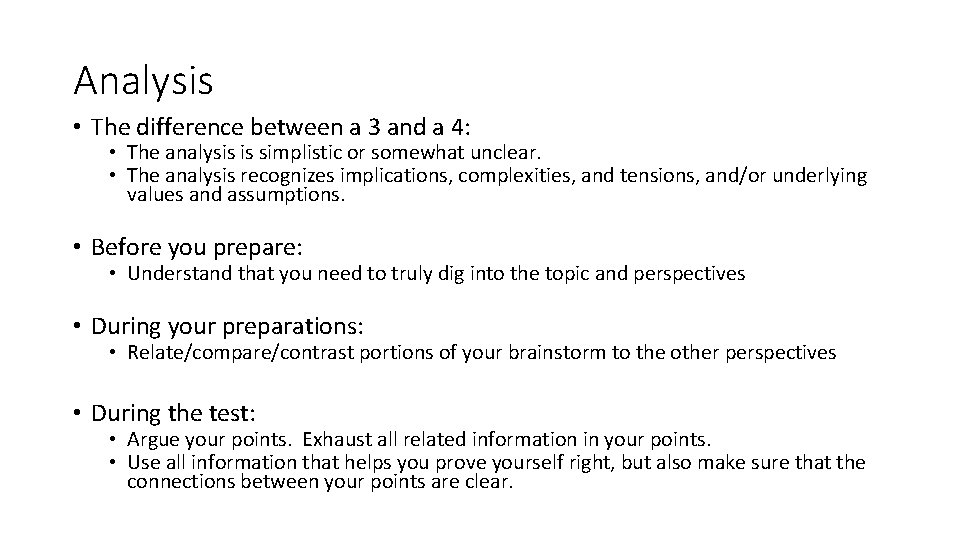 ACT Writing Ideas and Analysis Ideas and Analysis