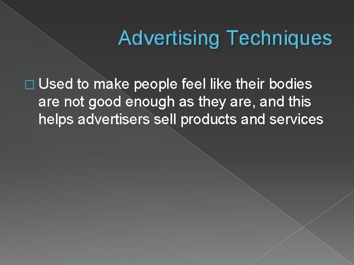 Impact of the Media on Body Image Body