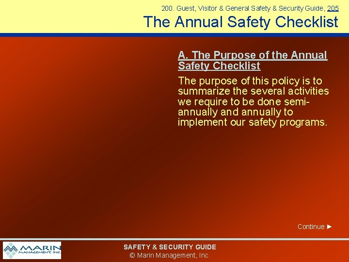 200 Guest Visitor General Safety Security Guide 205