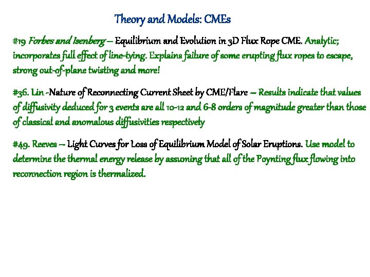 SHINE 2005 Kona Hawaii Poster Preview POSTER SESSIONS