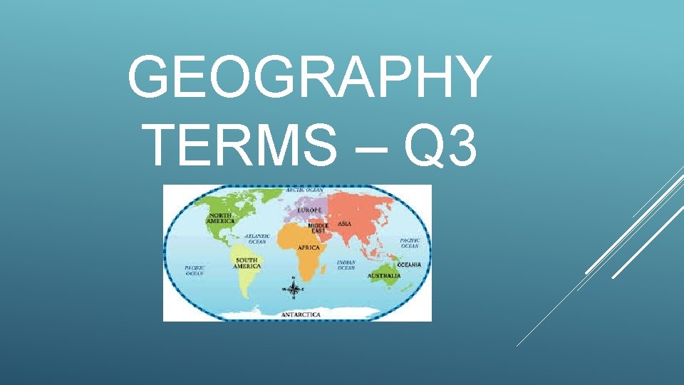 GEOGRAPHY TERMS Q 3 QUARTER 3 GEOGRAPHY TERMS