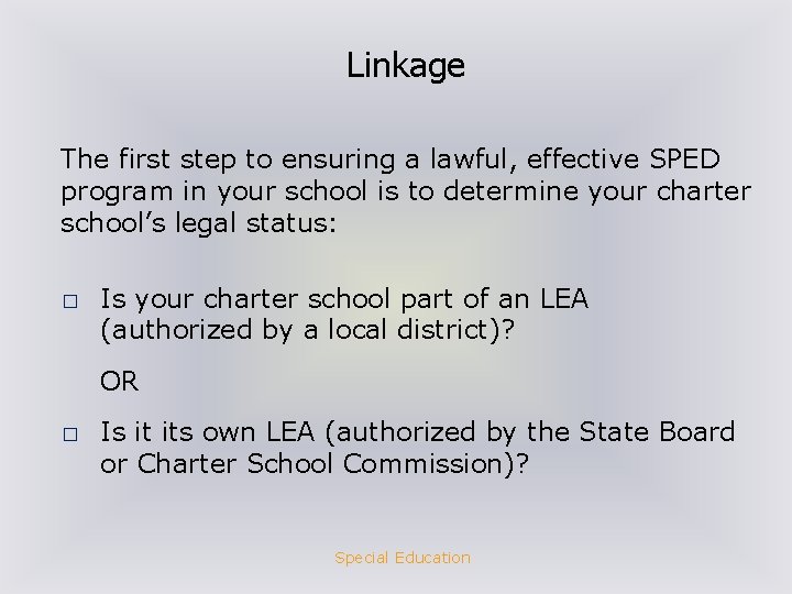 Welcome to Special Education Basics Nancy OHara Director