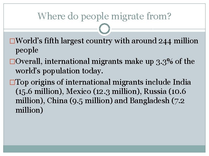 Citizenship Education and Global Migration Migration Historic movement