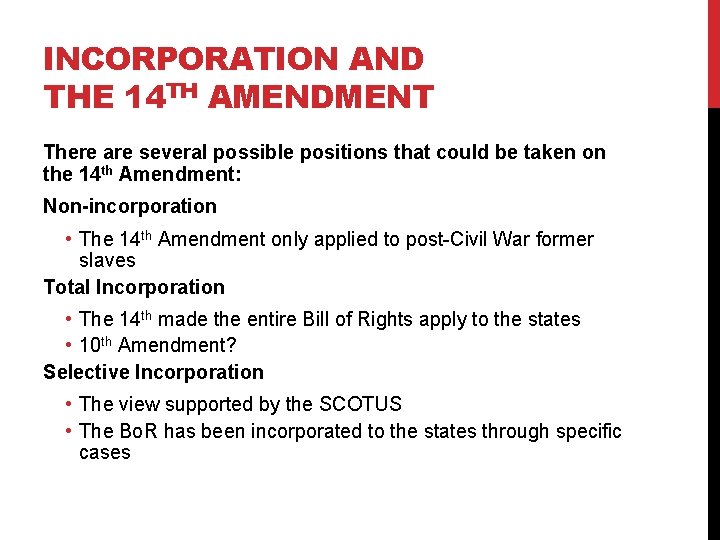 OBJECTIVES The student will Understand the progression of