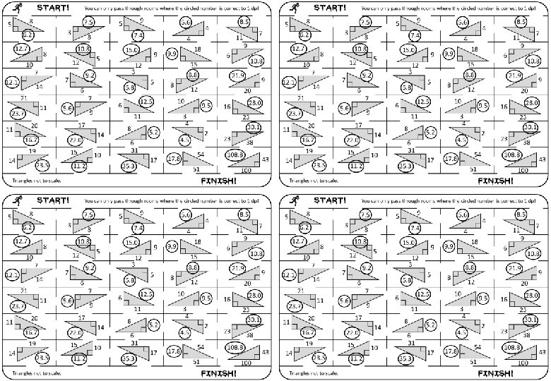 Pythagoras Finding ABC True or False Maze Students