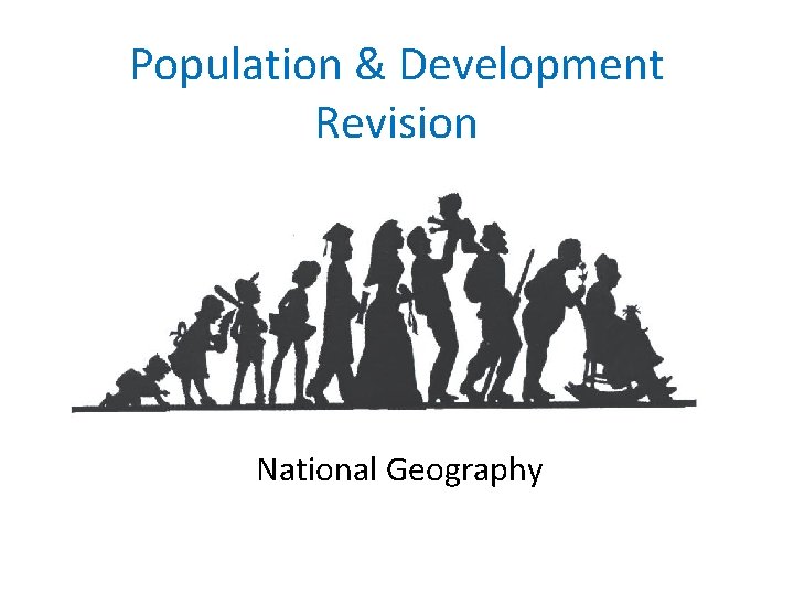 Population Development Revision National Geography What you need