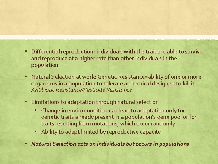 APES Evolution and Biodiversity Chapter 4 I Understanding