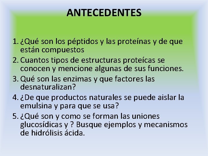 EXPERIMENTO No 3 OBTENCION DE EMULSINA OBJETIVOS a