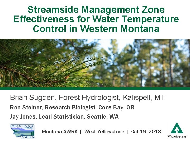 Streamside Management Zone Effectiveness for Water Temperature Control
