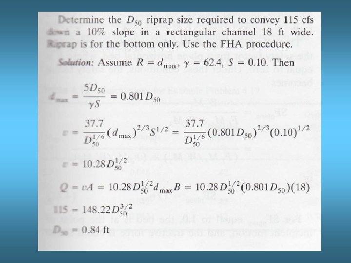 Design of Stable Channels CH4 RiprapLined Channels Providing