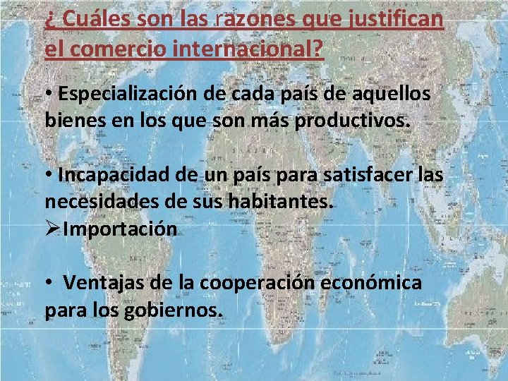 El comercio internacional Concepto Intercambio de bienes y