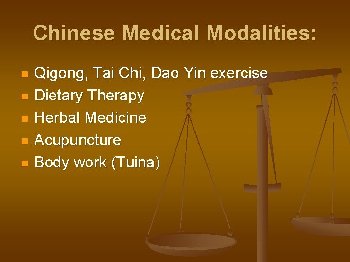 The Four Pillars of Health from a Chinese
