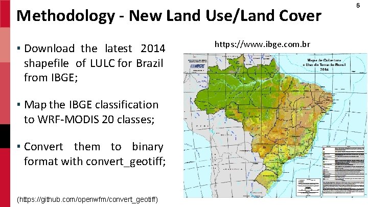 Influence of Brazilian Land Use Data on WRF