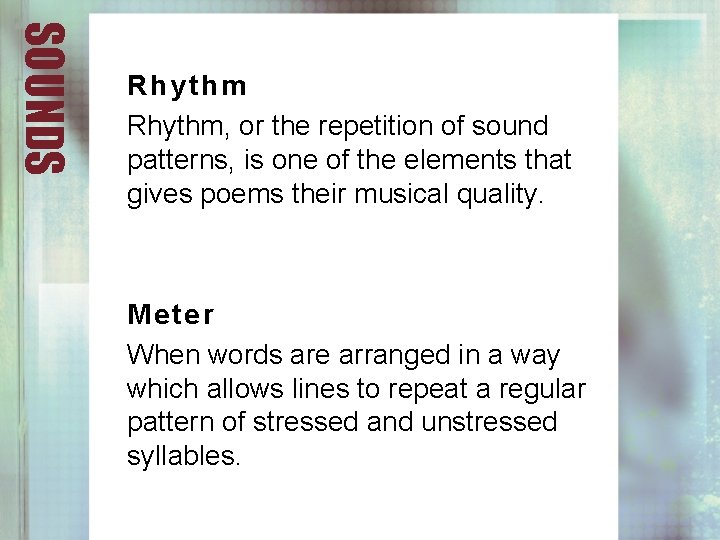 POETRY SOUNDS Jim Soto SOUNDS Speak Your Mind