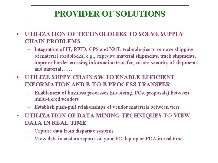 g Logistics LLC A ServiceDisabled VeteranOwned Small Business