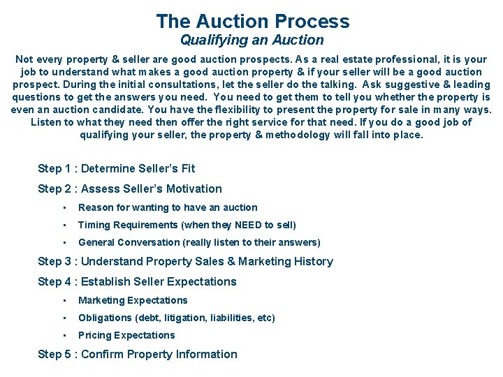 EXPANDING BEYOND TRADITIONAL REAL ESTATE How Auctions Work