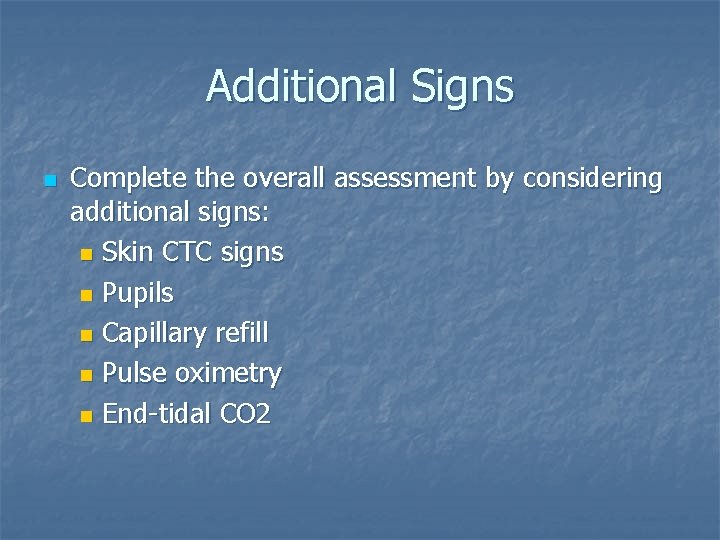 Principles of Patient Assessment in EMS Baseline Vital
