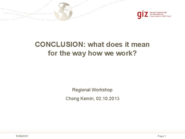 CONCLUSION what does it mean for the way