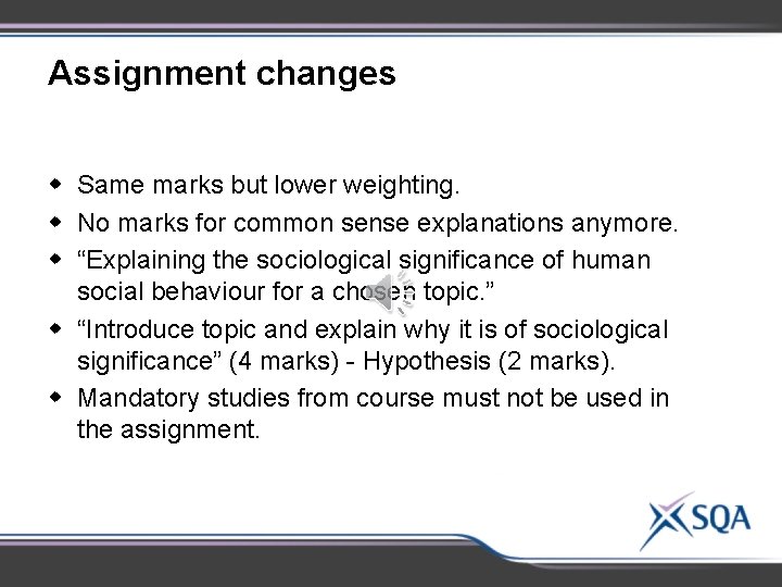 Understanding Standards Sociology Higher An overview of course