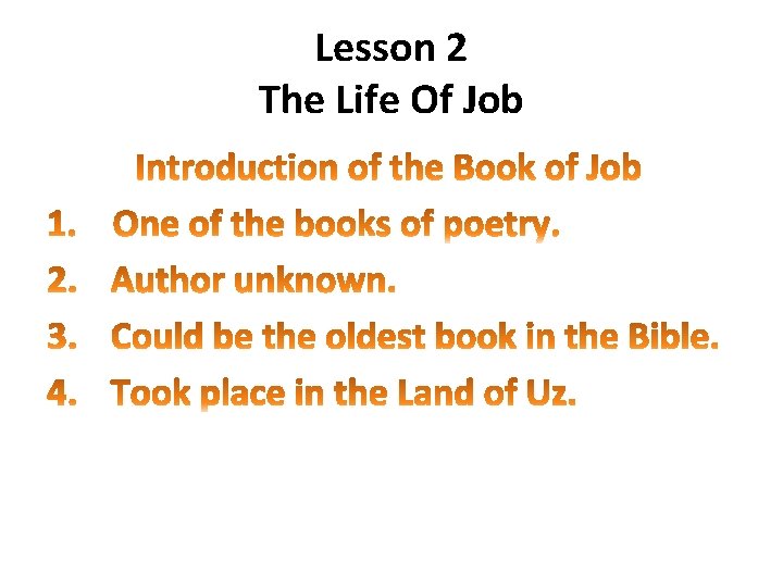 Wednesday Night Bible Class Dan Fuller Lesson 2