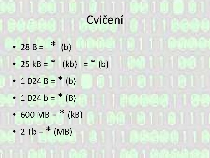 Informace jednotky signl kd Digitln vzdlvac materil byl