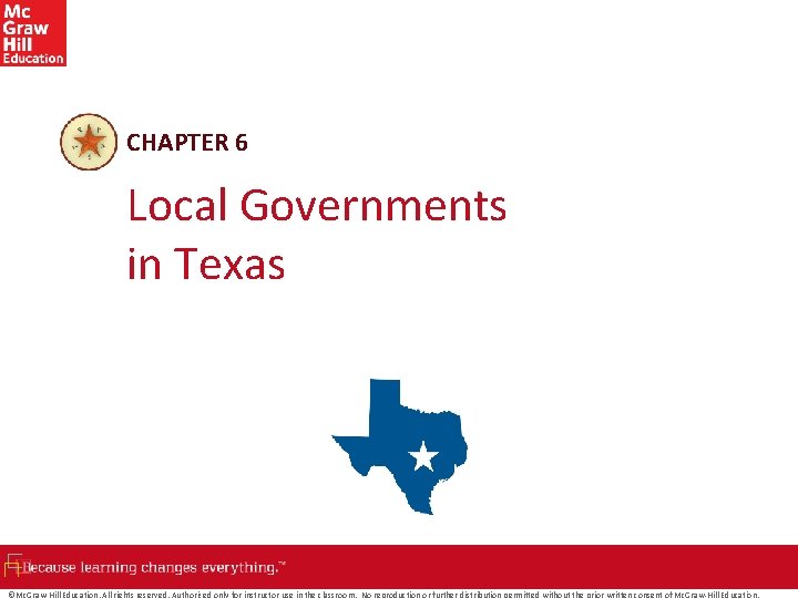 CHAPTER 6 Local Governments in Texas Mc GrawHill