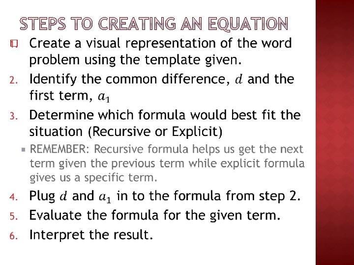 In a word problem look for a constant